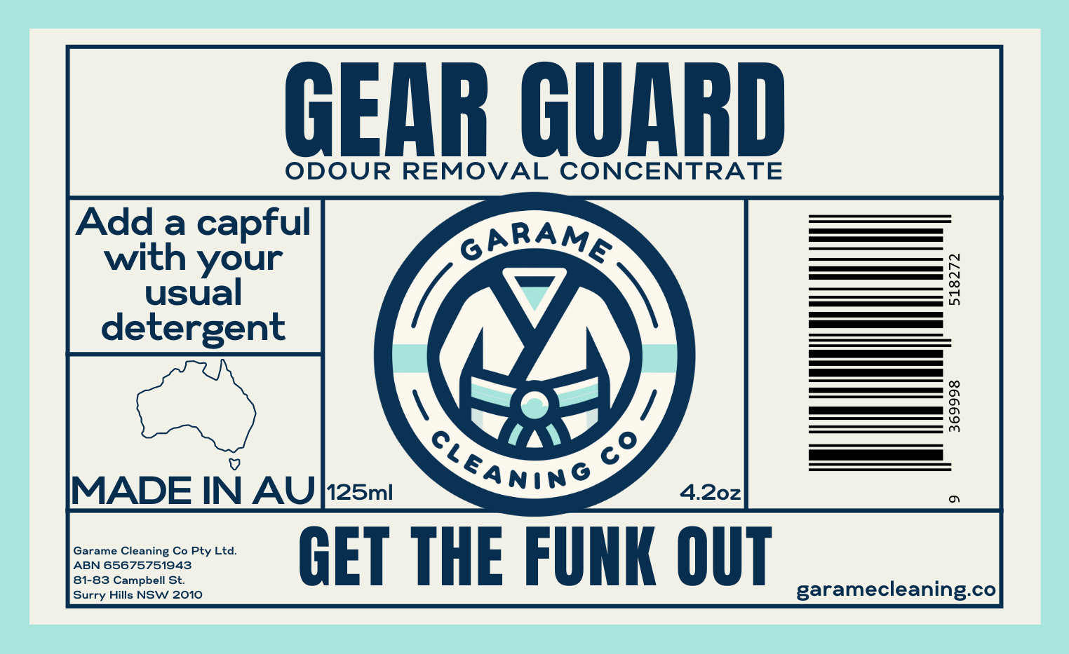Gear guard odour remover – Garame Cleaning Co
